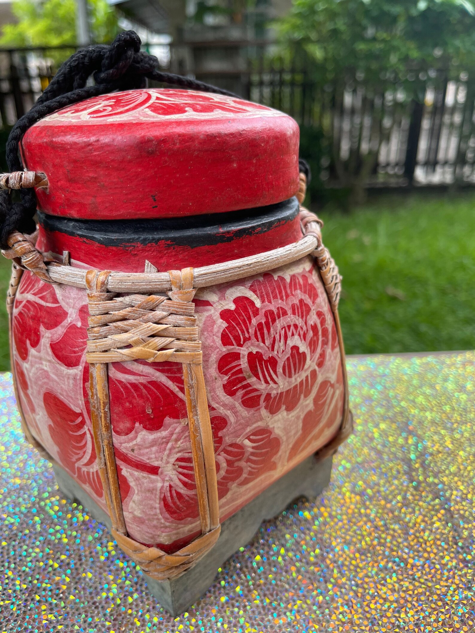 ES0063 Thai Rice Box Decorative Accessory Made From Bamboo - Etsy