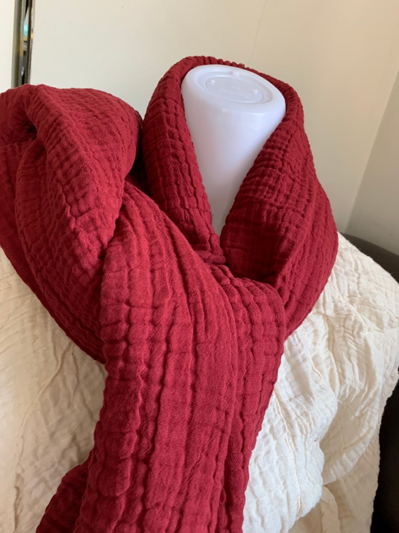 CL0005 Extra Long Scarf, Lightweight Scarf Cotton Gauze, Neck Scarf ...