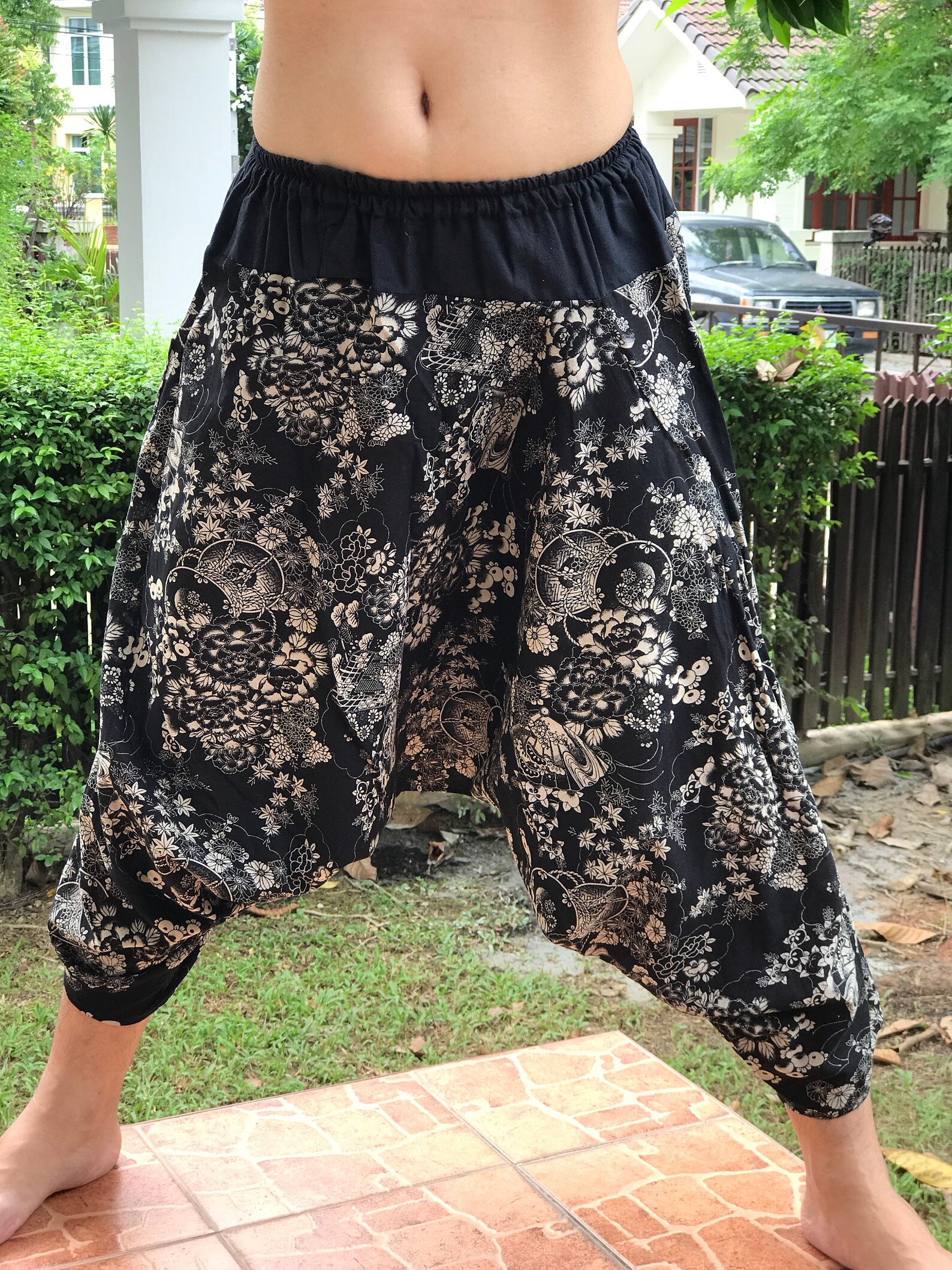 HR0701 Aladdin Pants Harem Pants 100% Cotton Harem Pants | Etsy