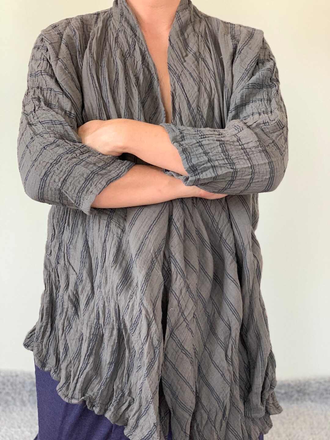 CG0315 Light Gray Cotton Gauze Handmade Ethically, Unisex, Comfortable ...