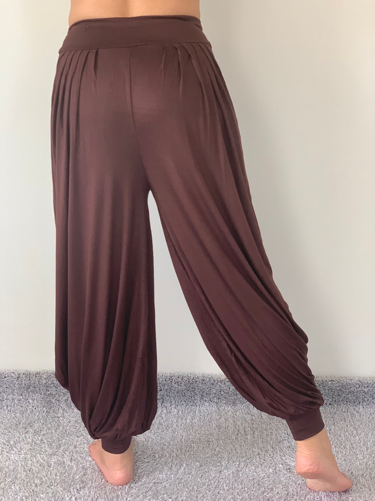 RY0002 Solid Brown Yoga Pants High Waist - Etsy