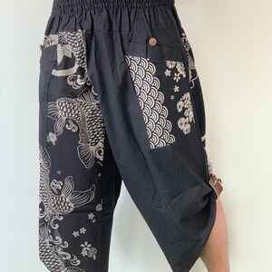 BT0110 Samurai Pants, Elsstic Waist Samurai Pants Unisex Elastic Waist ...