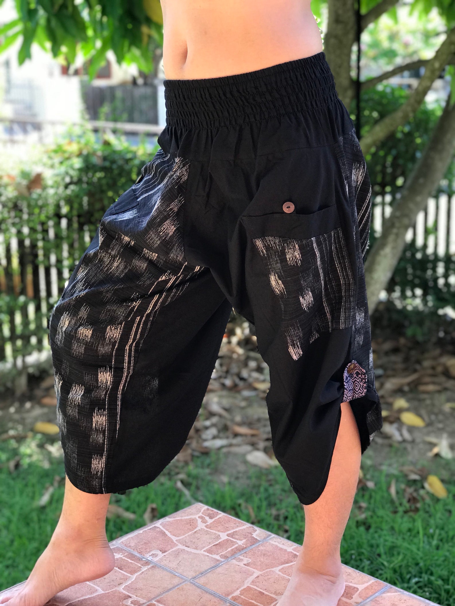BT0103 New Arrival Samurai Pants Men Pants Handmade Pants, Unisex Yoga ...