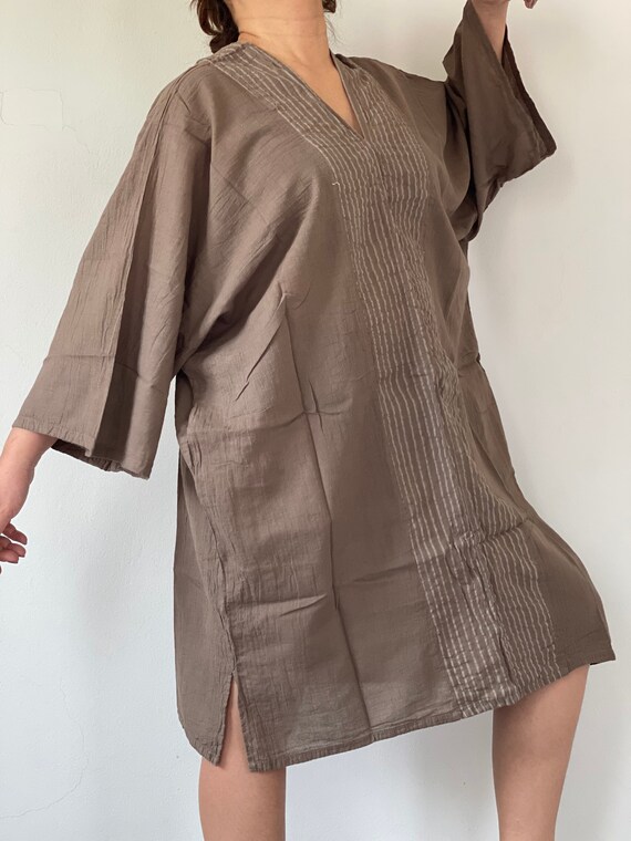 CG0382 Cotton Dress V Neck,cotton Dress,tonic, Midi Kaftan CG0382 Cotton Dress V Neck,cotton Dress,tonic, Midi Kaftan