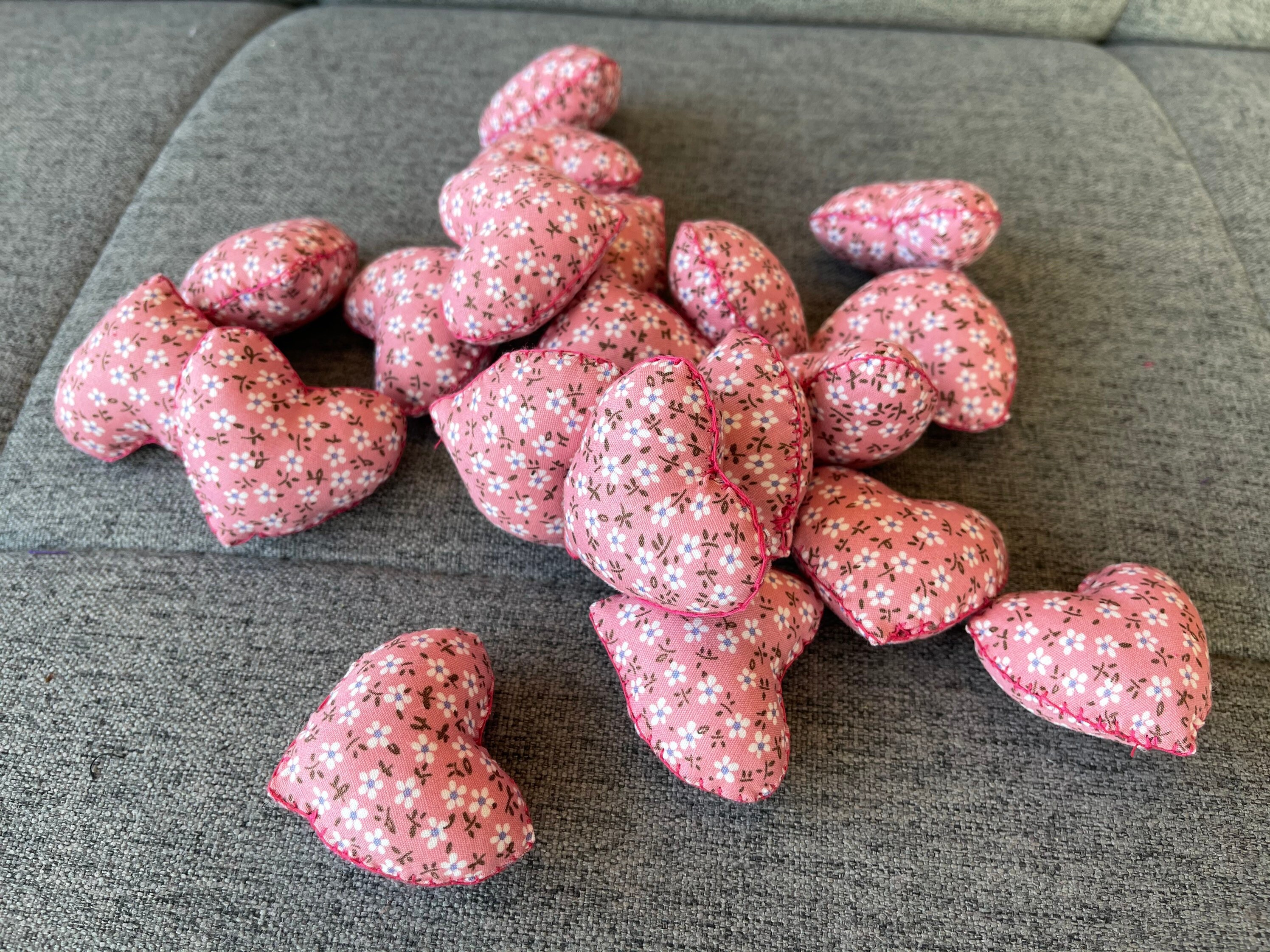 Pink Cute Heart fiber fill Sawing Cute Heart fiber fill Stuffing ...