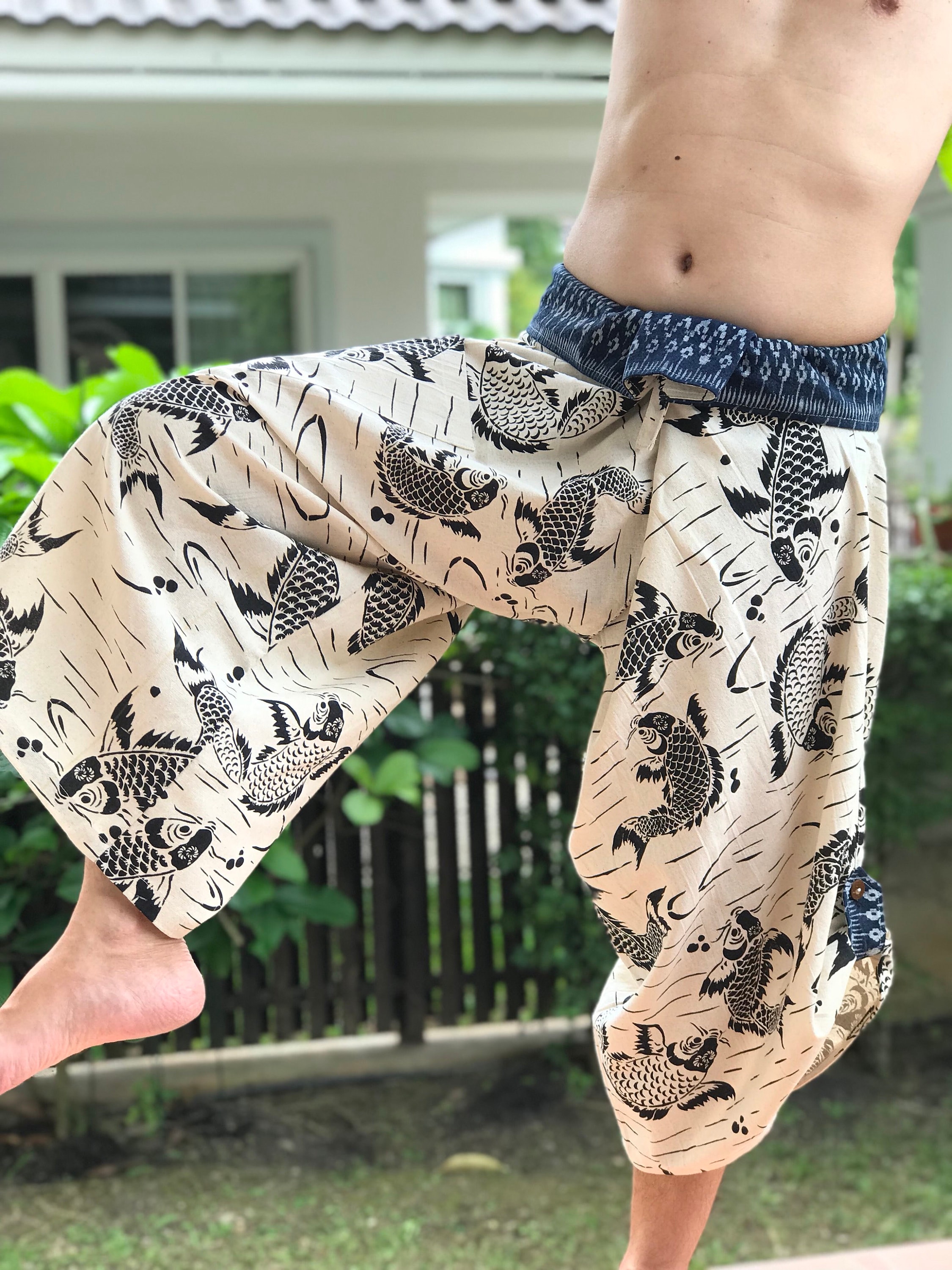 SR0563 Samurai Pants Harem pants have fisherman pants style | Etsy