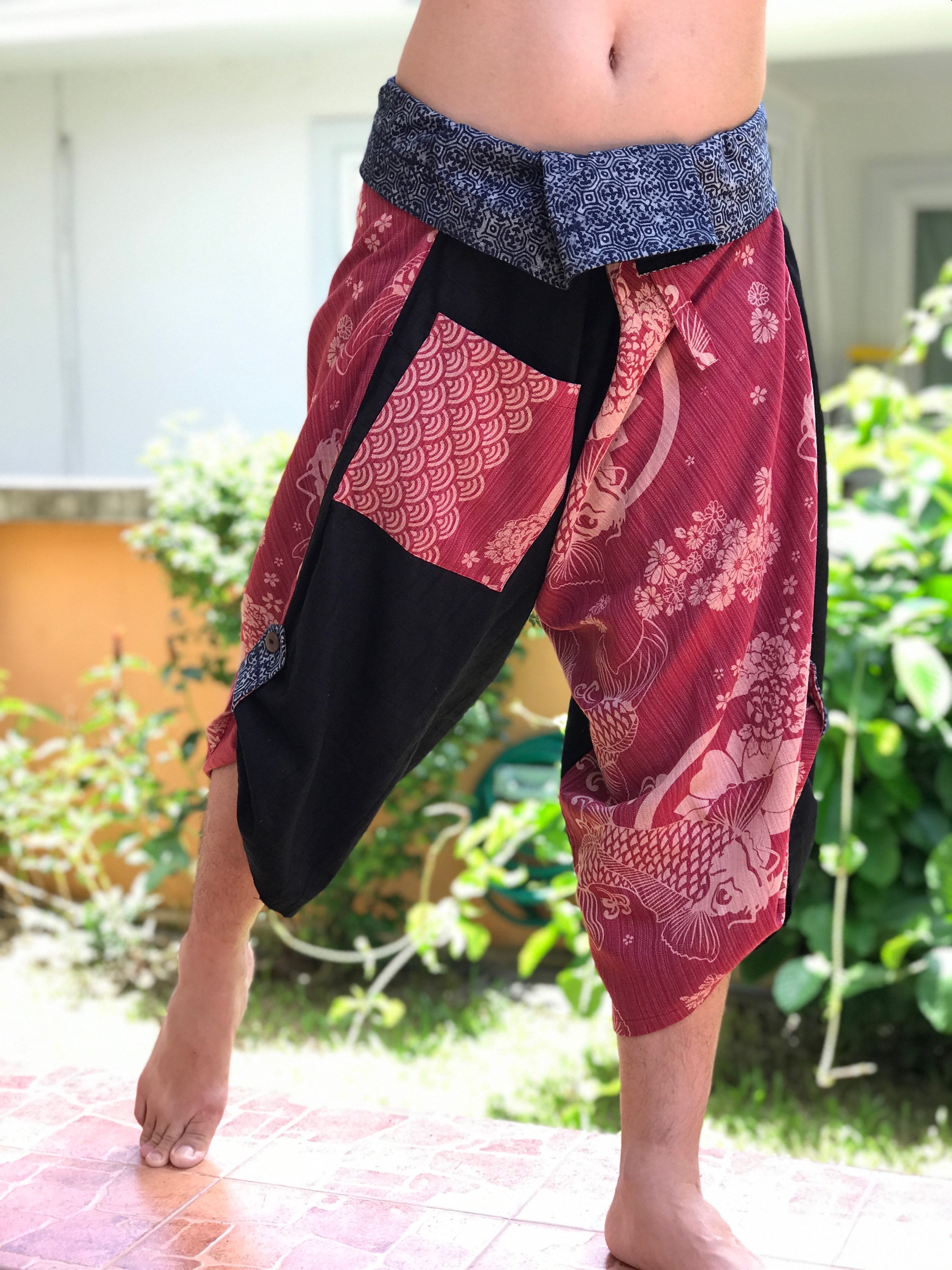 SR0452 Samurai Pants Harem Pants Have Fisherman Pants Style Wrap Around ...