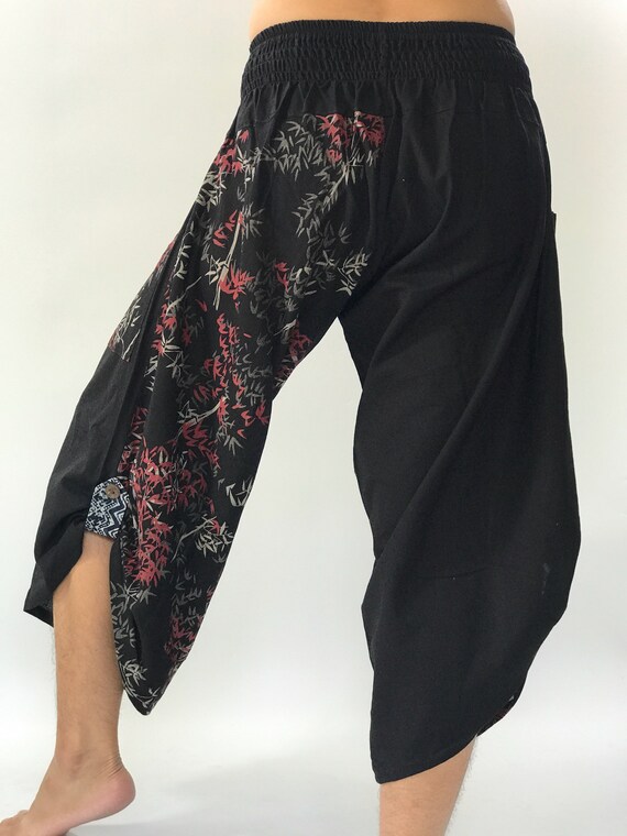 BT0201 Samurai Pants elsstic waist Samurai Pants Unisex | Etsy