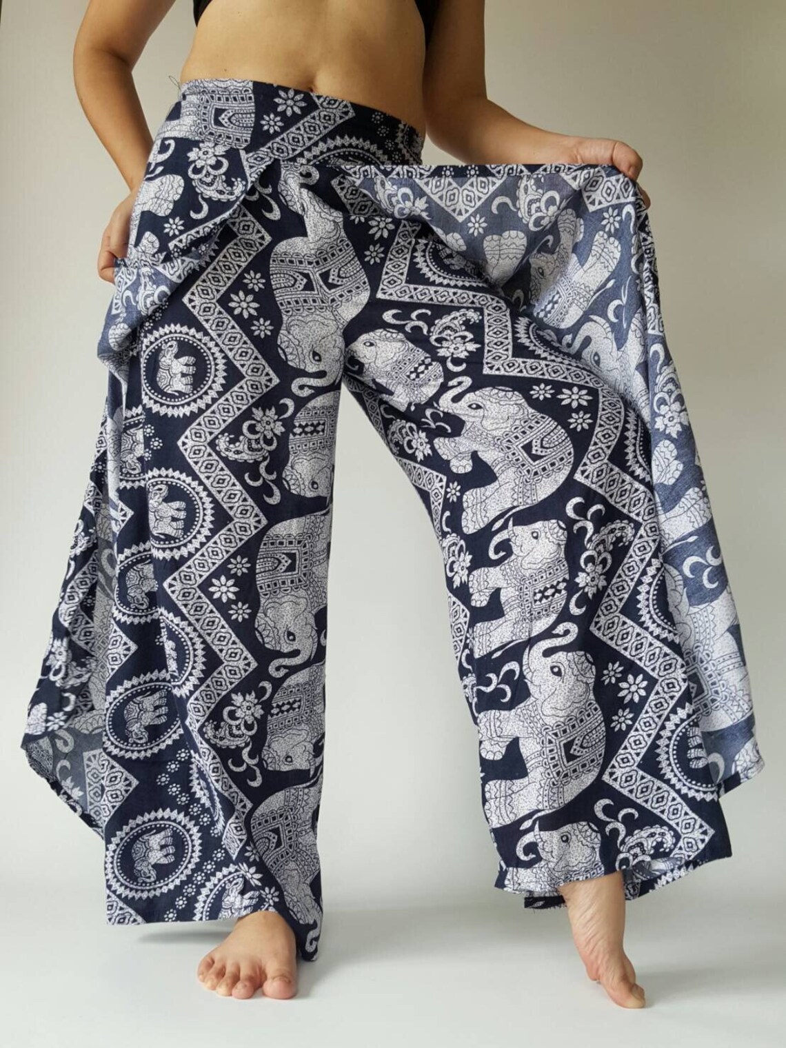 PK0078 Boho Women's Open Leg Pants, Amazing Comfortable Open Leg Pants ...