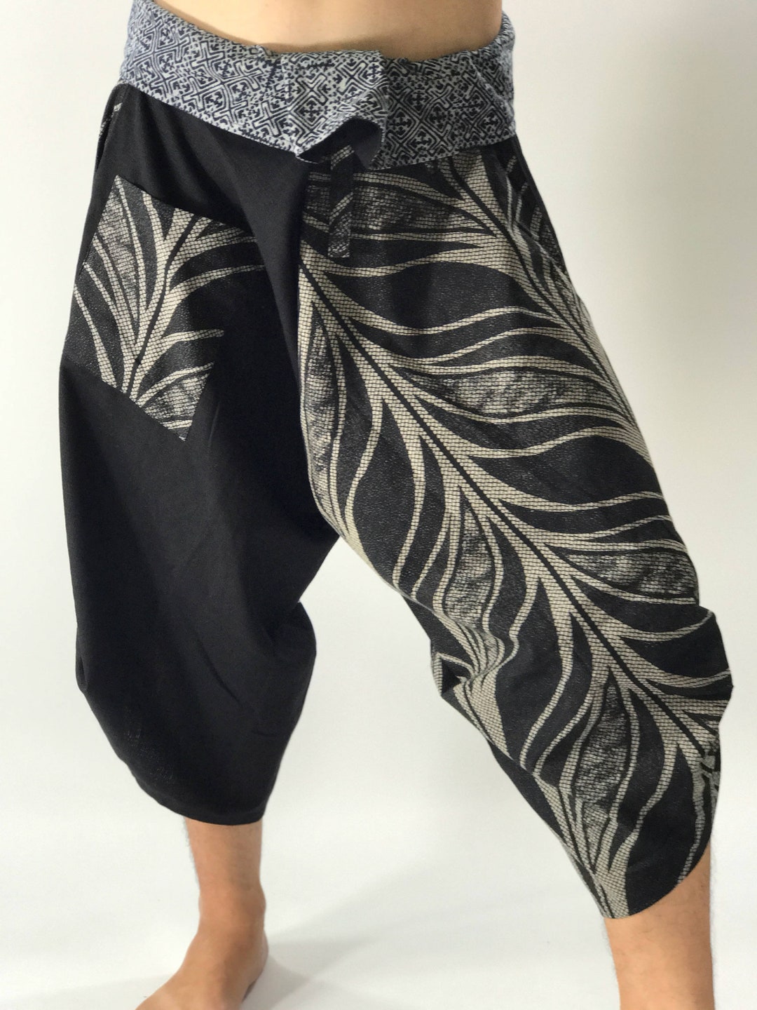 SR0123 Samurai Pants Harem Pants Have Fisherman Pants Style Wrap Around ...