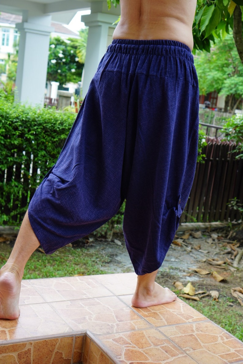 BT0798 Men's Stonewashed Samurai pants Bohemian Gypsy | Etsy