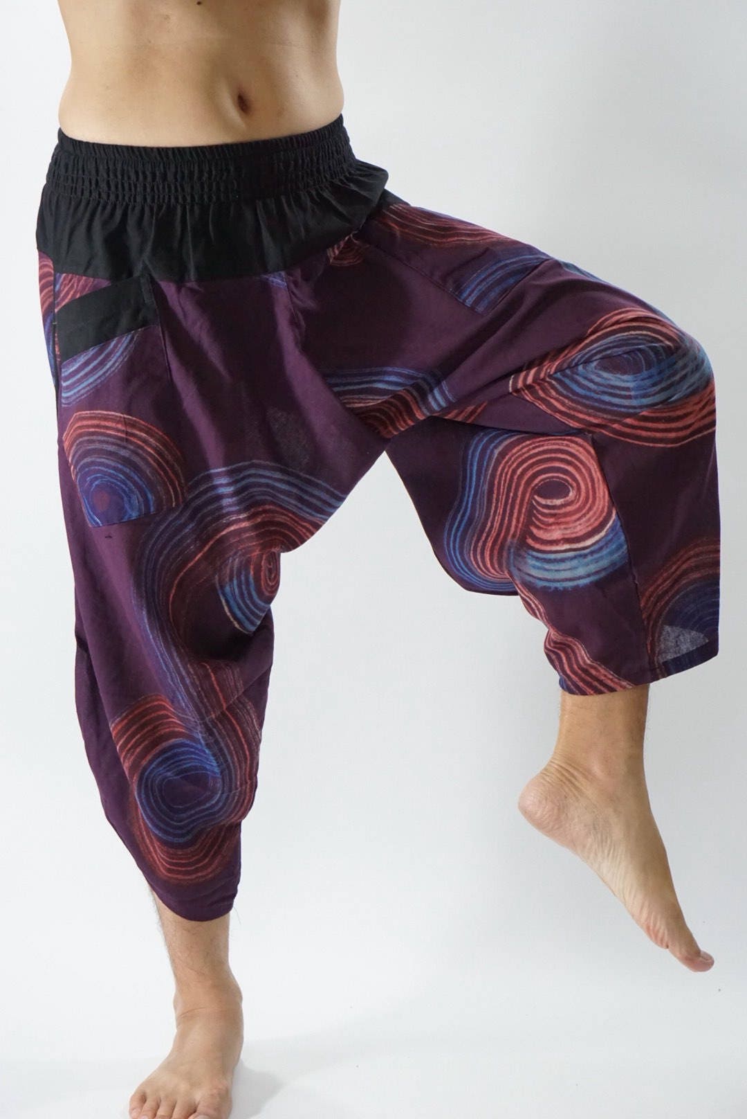 XL0401 Samurai broek, heren Japanse Samurai stijl Japanse casual ...