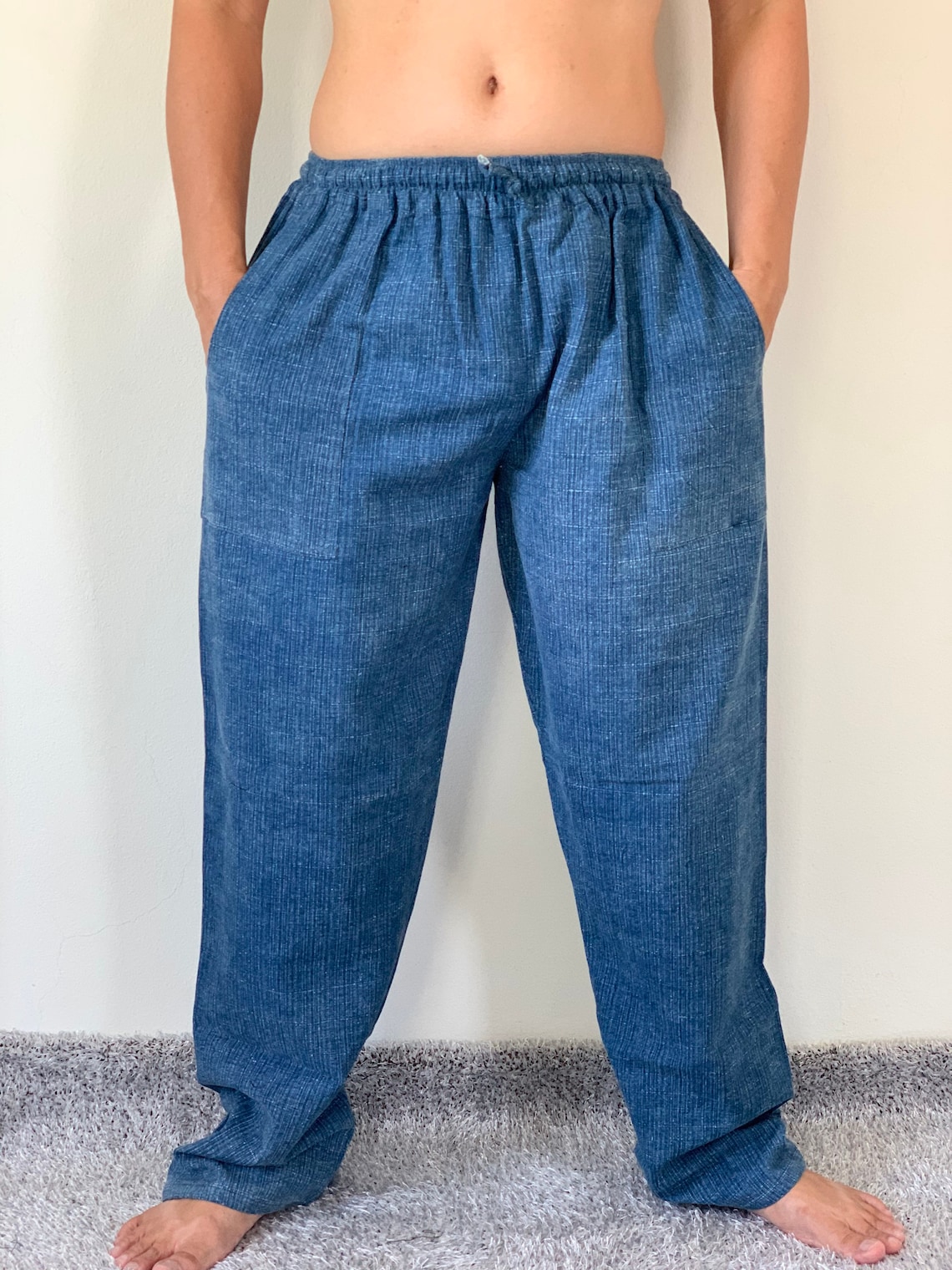 SW0006 Stone Washed Men Comfy Pants With Waist Elastic - Etsy