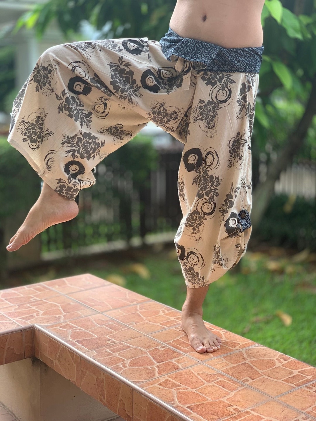 SR0807 Samurai Pants Harem Pants Have Fisherman Pants Style Wrap Around ...