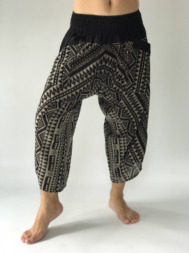 HC0241 Elastic Waist Samurai Pants Unisex Elastic Waist , Ninja Pants ...