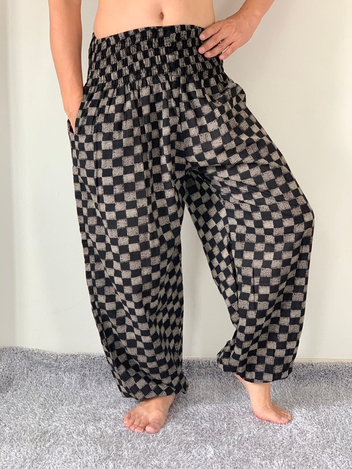 SC0007 Thai Genie Pants Comfy Trouser, Gypsy Pants Cotton Pants,aladdin ...