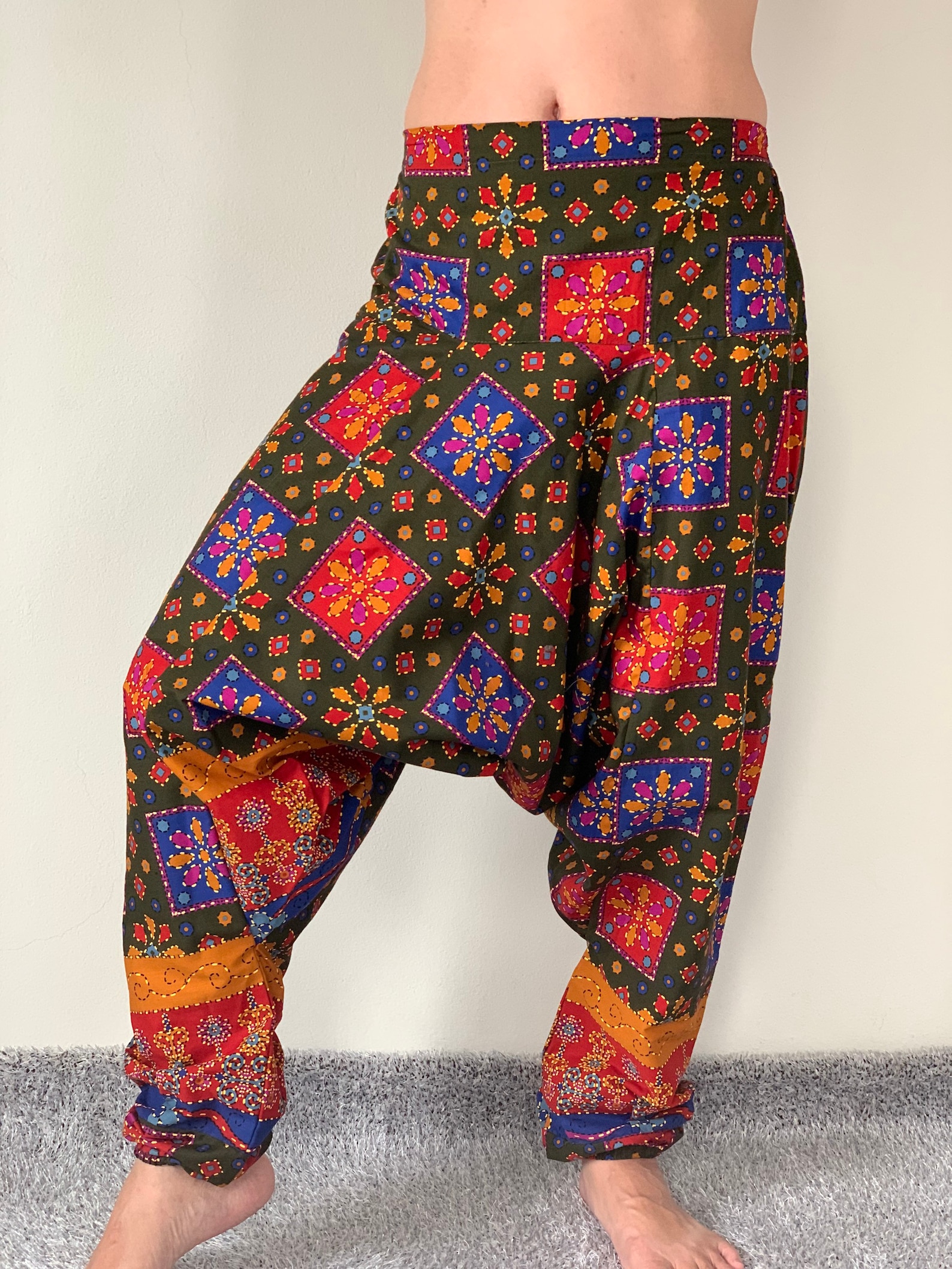 HR0202 Thai sarong design Pants Handmade pants Thick Smock | Etsy