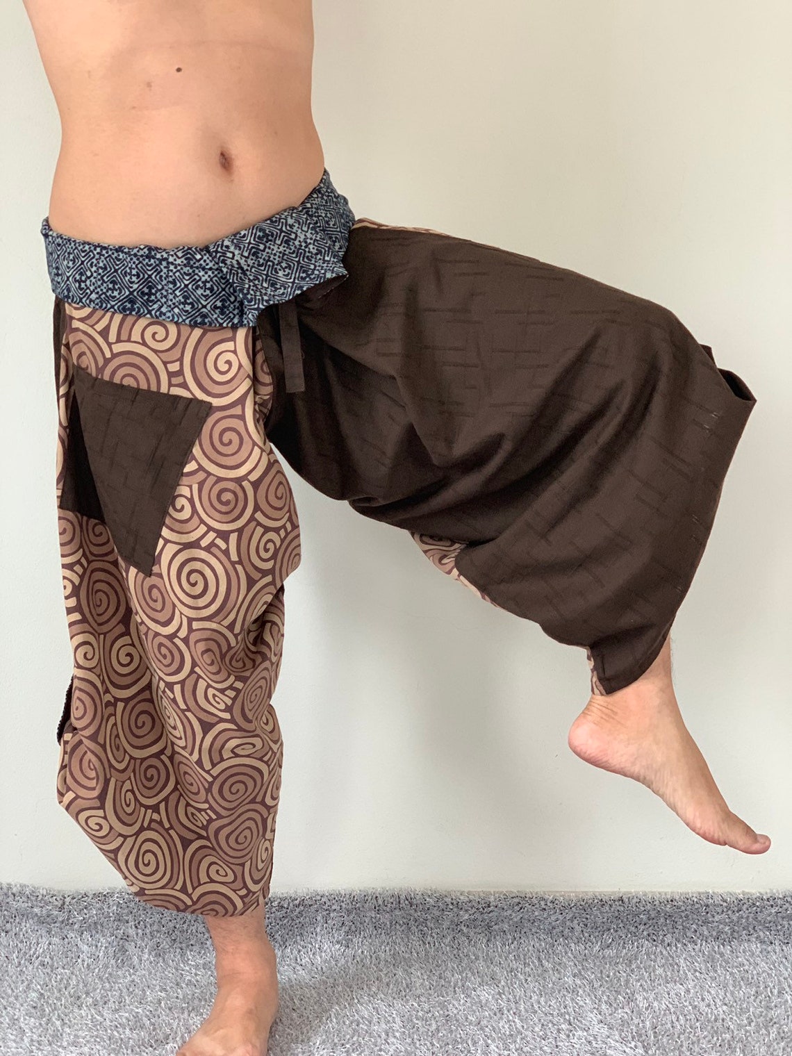 SR0064 Samurai Pants Harem Pants Have Fisherman Pants Style Wrap Around ...