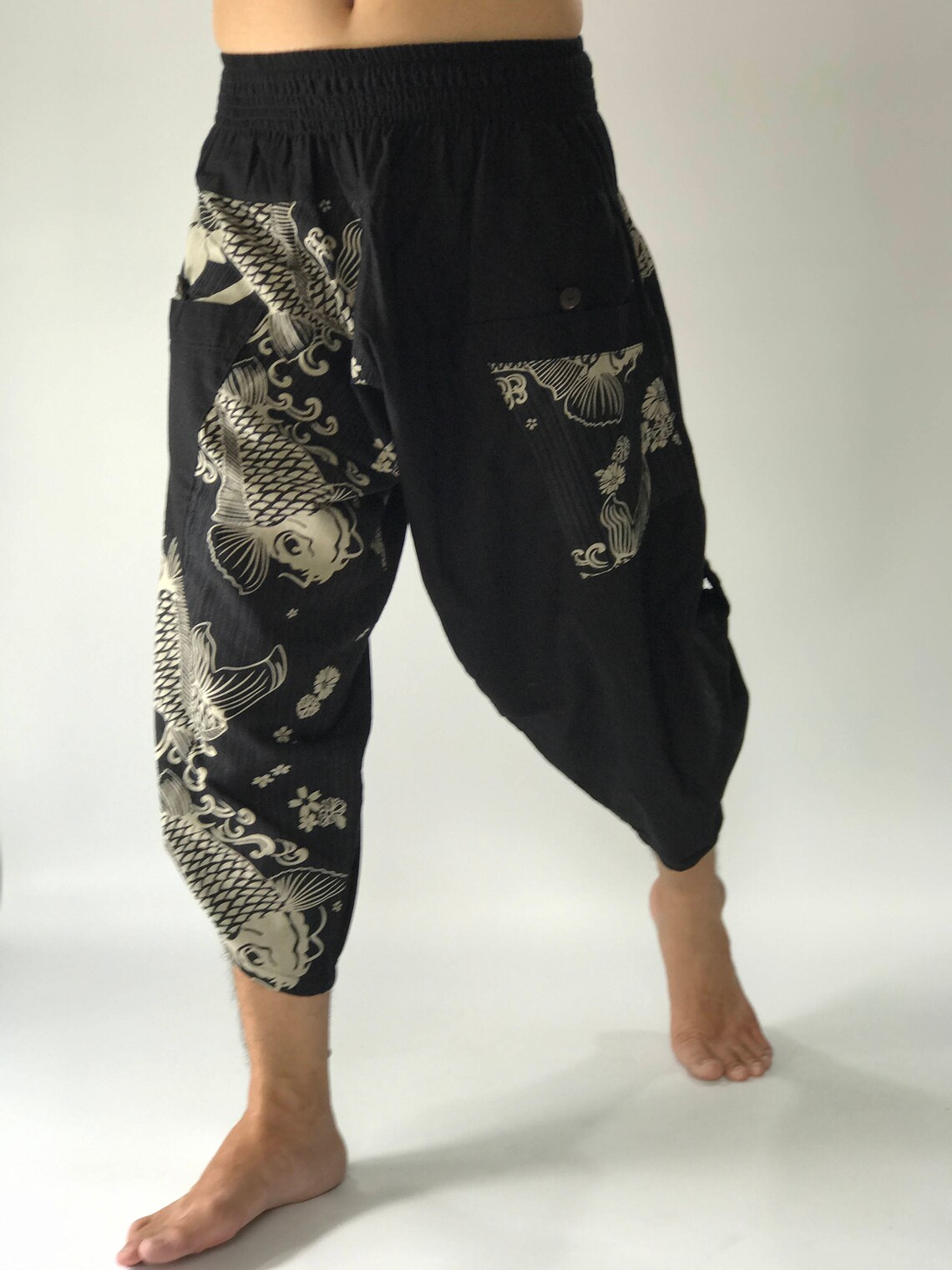 BT0322 Samurai Pants Harem Pants Have Fisherman Pants Style Wrap Around ...