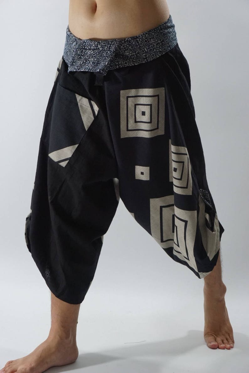 SR0250 Samurai Pants With Unique Hilltribe Fabric Wrap Around - Etsy