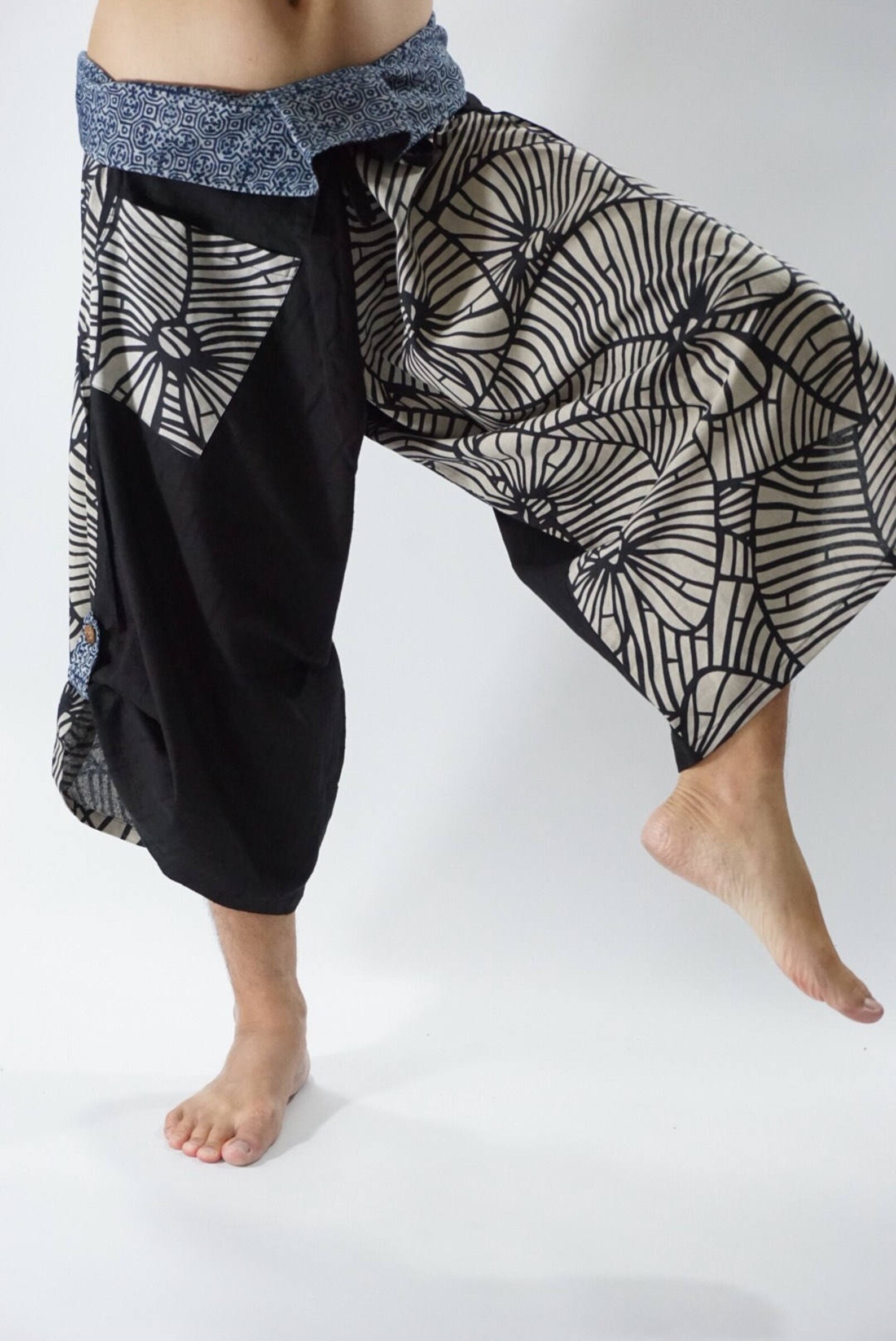 SR0288 Samurai Pants Harem Pants Have Fisherman Pants Style Wrap Around ...
