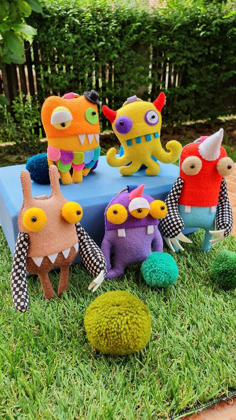 MG0009 Get 5 Monsters Gang Cute Handmade,cute Little Monster,monster ...