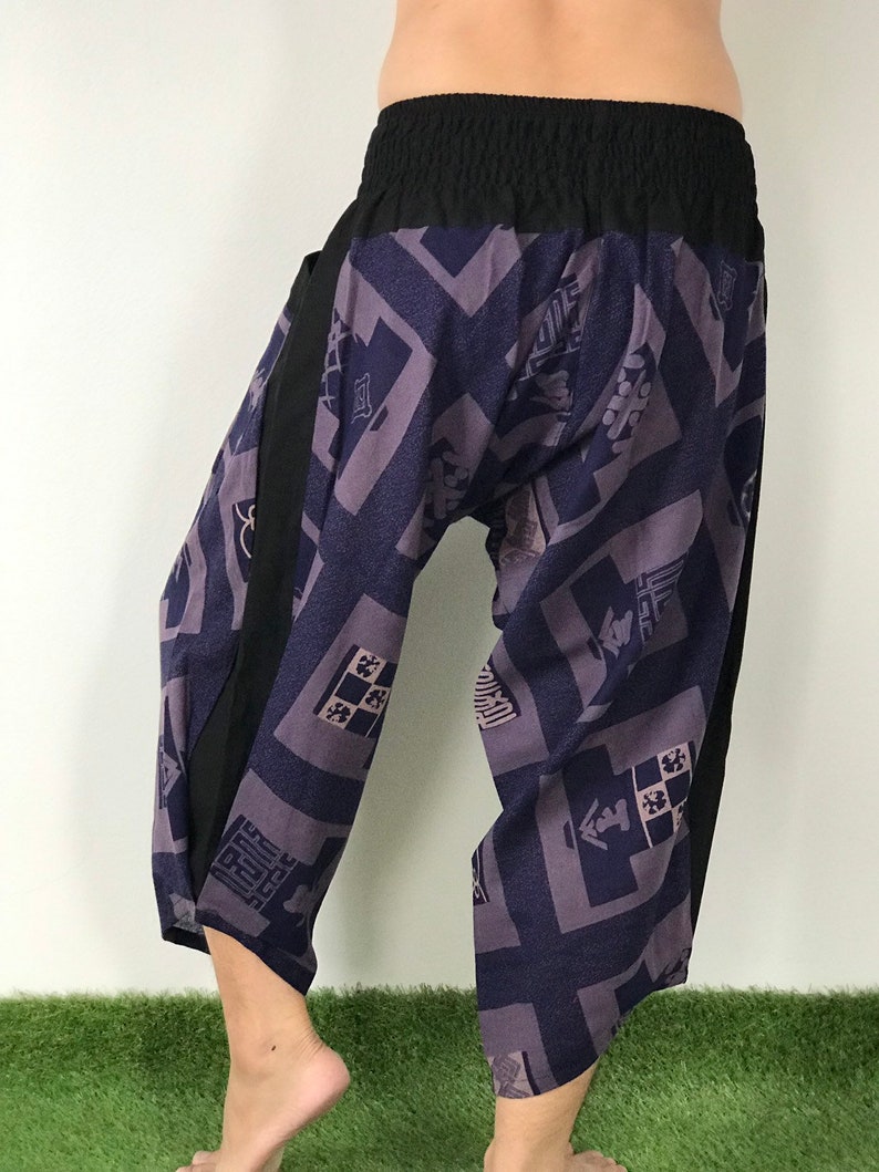 HC0870 Samurai Pants, Mens Japanese Samurai Style, Harem Baggy Hakama ...