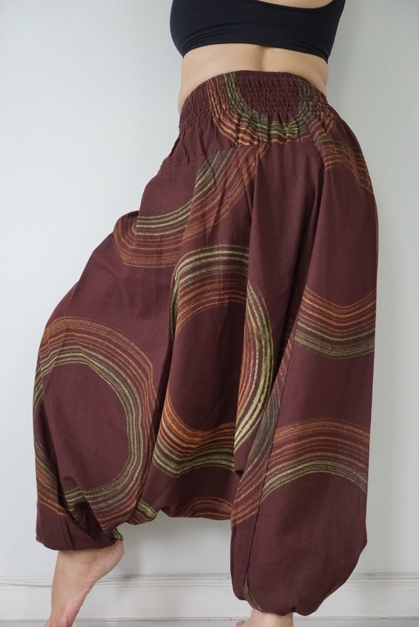 HR0778 Aladdin Pants Harem Pants 100% Cotton Harem Pants | Etsy