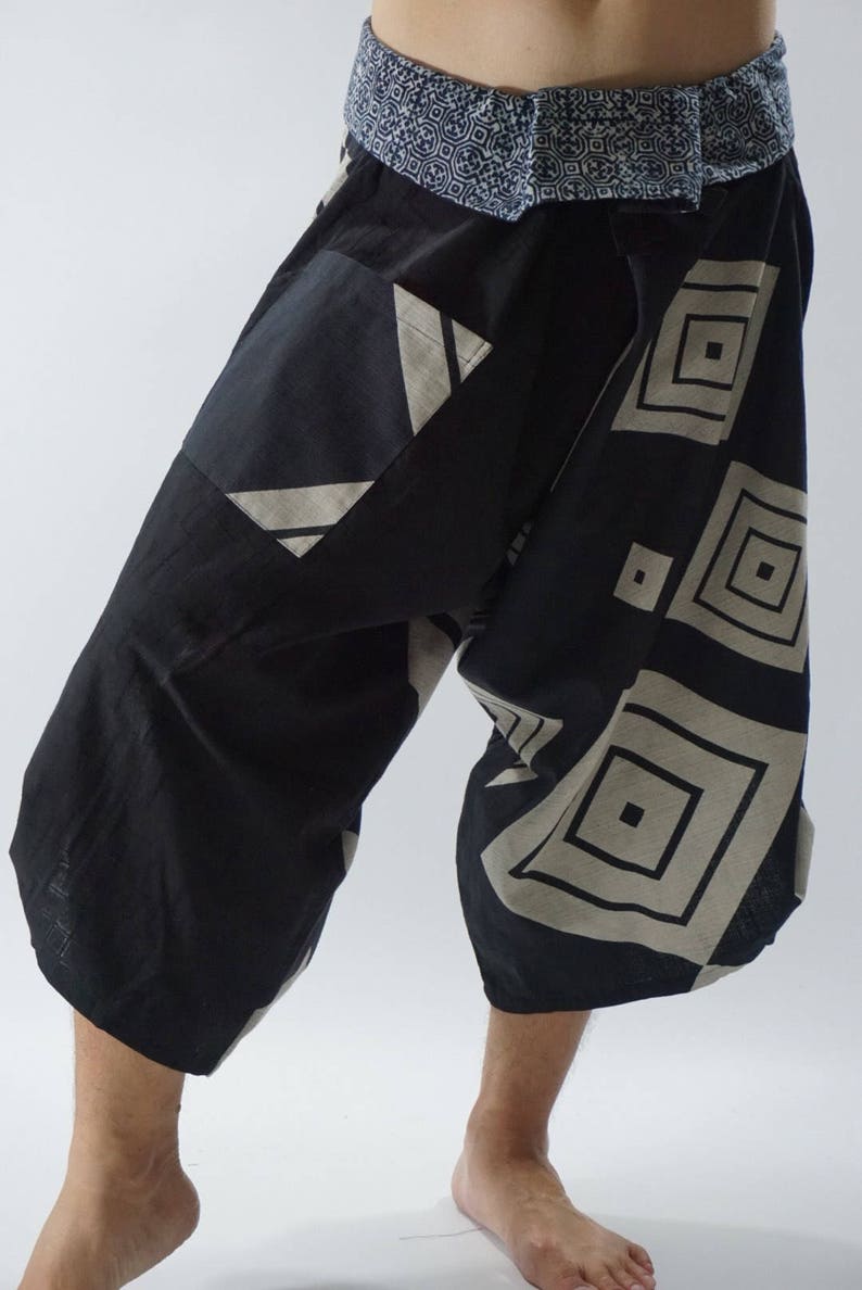 SR0250 Samurai Pants With Unique Hilltribe Fabric Wrap Around - Etsy