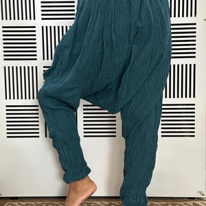 CG0262 Cotton Gauze Pants, Harem Pants Super Soft Rayon Baggy Unisex ...