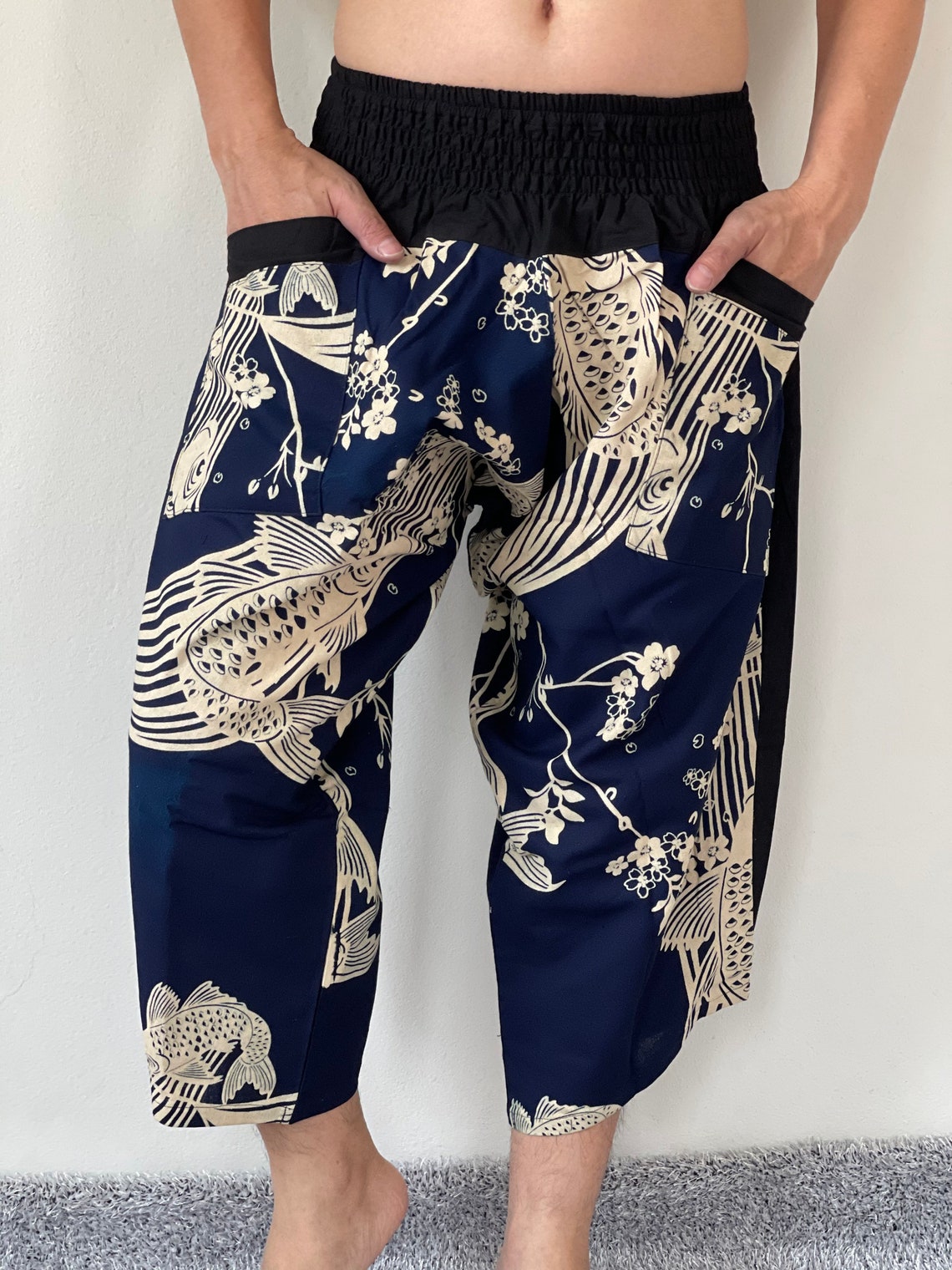 HC0935 Samurai Pants Elsstic Waist Samurai Pants Unisex - Etsy