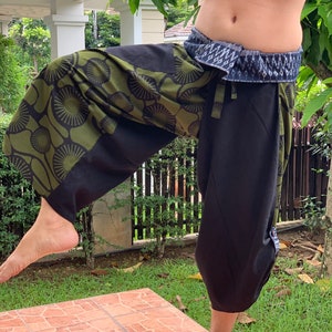 SR0805 Samurai Pants Harem Pants Have Fisherman Pants Style Wrap Around ...