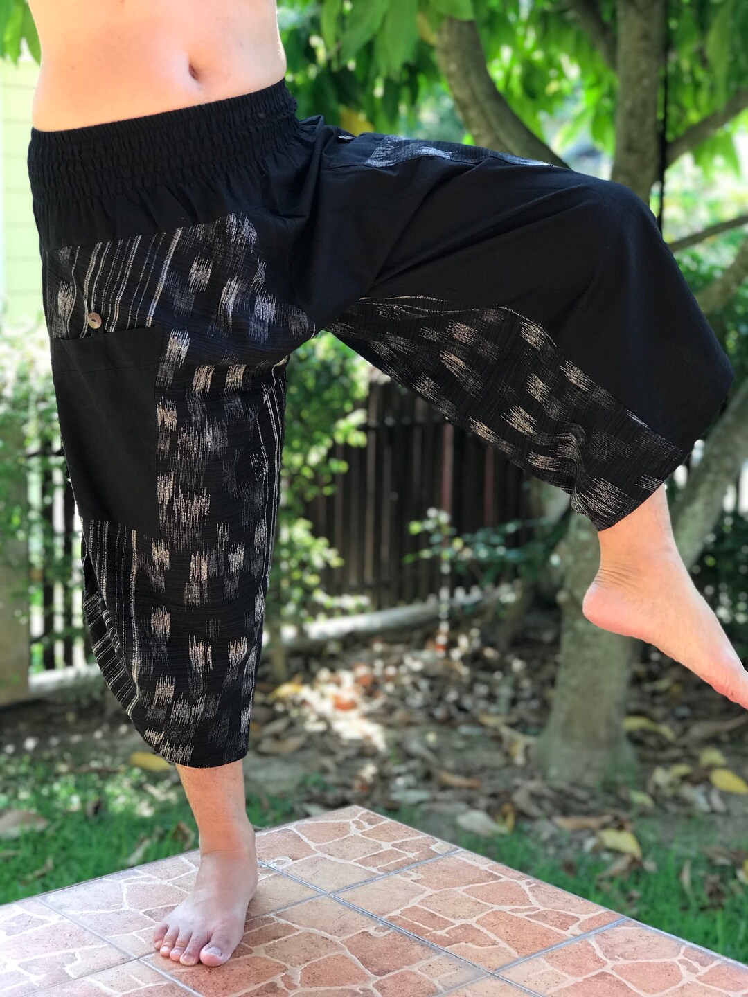 BT0103 New Arrival Samurai Pants Men Pants Handmade Pants, Unisex Yoga ...