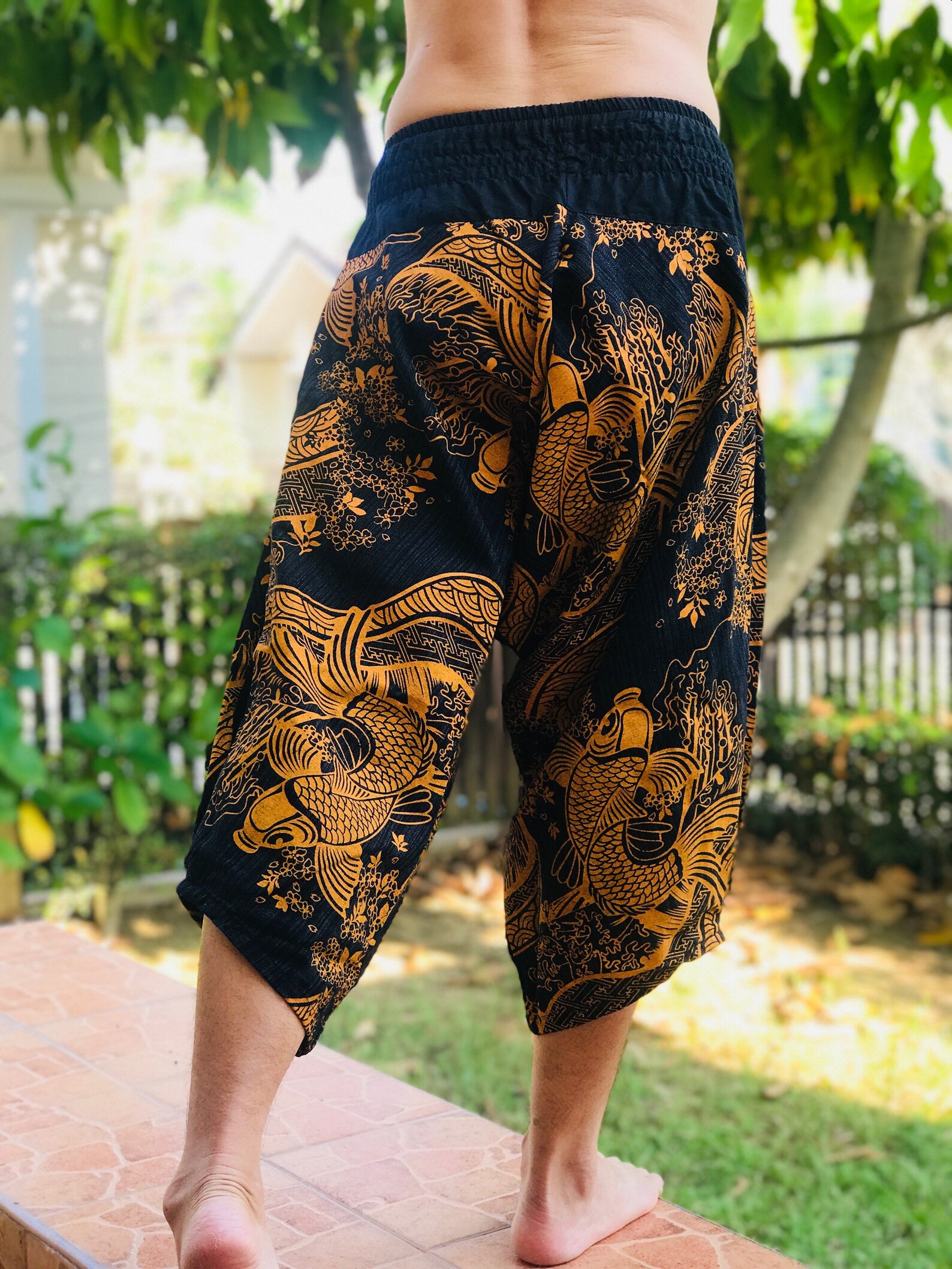 HC0580 Samurai Pants Handmade Pants Thick Smock Waist Low - Etsy