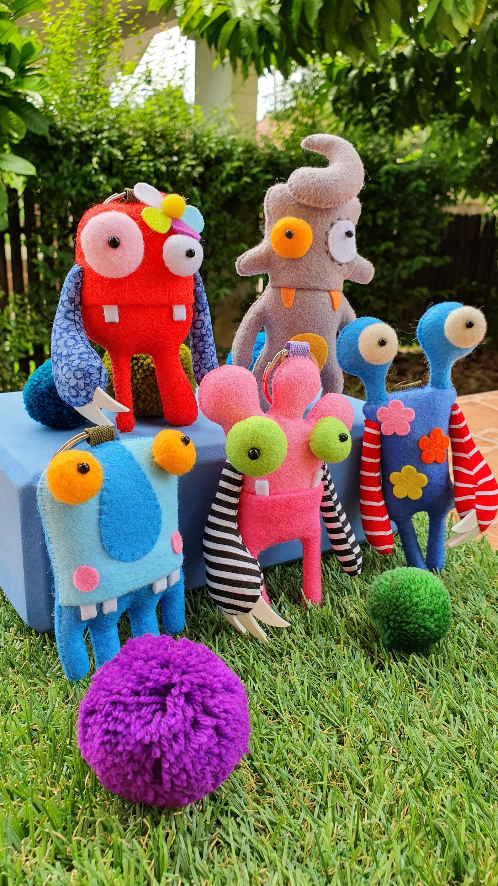 MG0025 Get 5 Monsters Gang Cute Handmade,cute Little Monster,monster ...