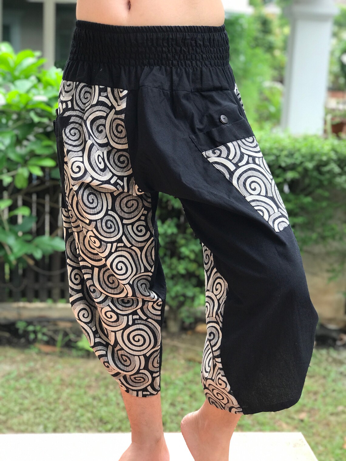 BT0203 New Arrival Samurai Pants Men Pants Handmade Pants, Unisex Yoga ...