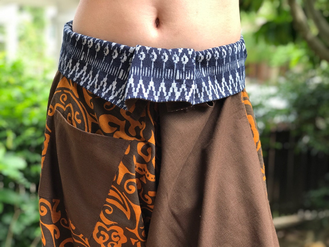 SR0465 Samurai Pants Harem Pants Have Fisherman Pants Style | Etsy