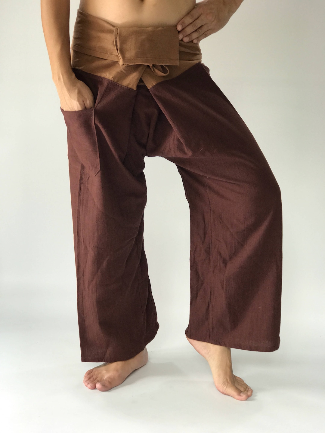 2T0016 Thai Fisherman Pants Wide Leg Pants, Wrap Pants, Unisex Pants ...