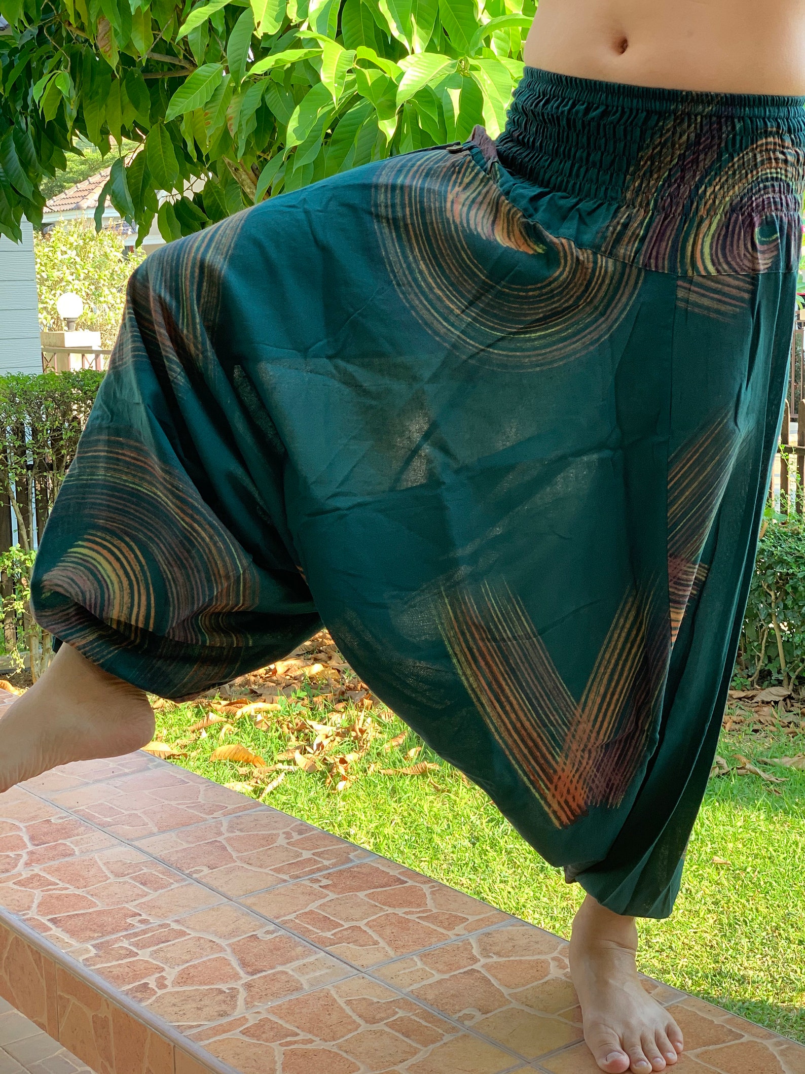 HR0129 Aladdin Pants Harem Pants 100% Cotton Harem Pants | Etsy