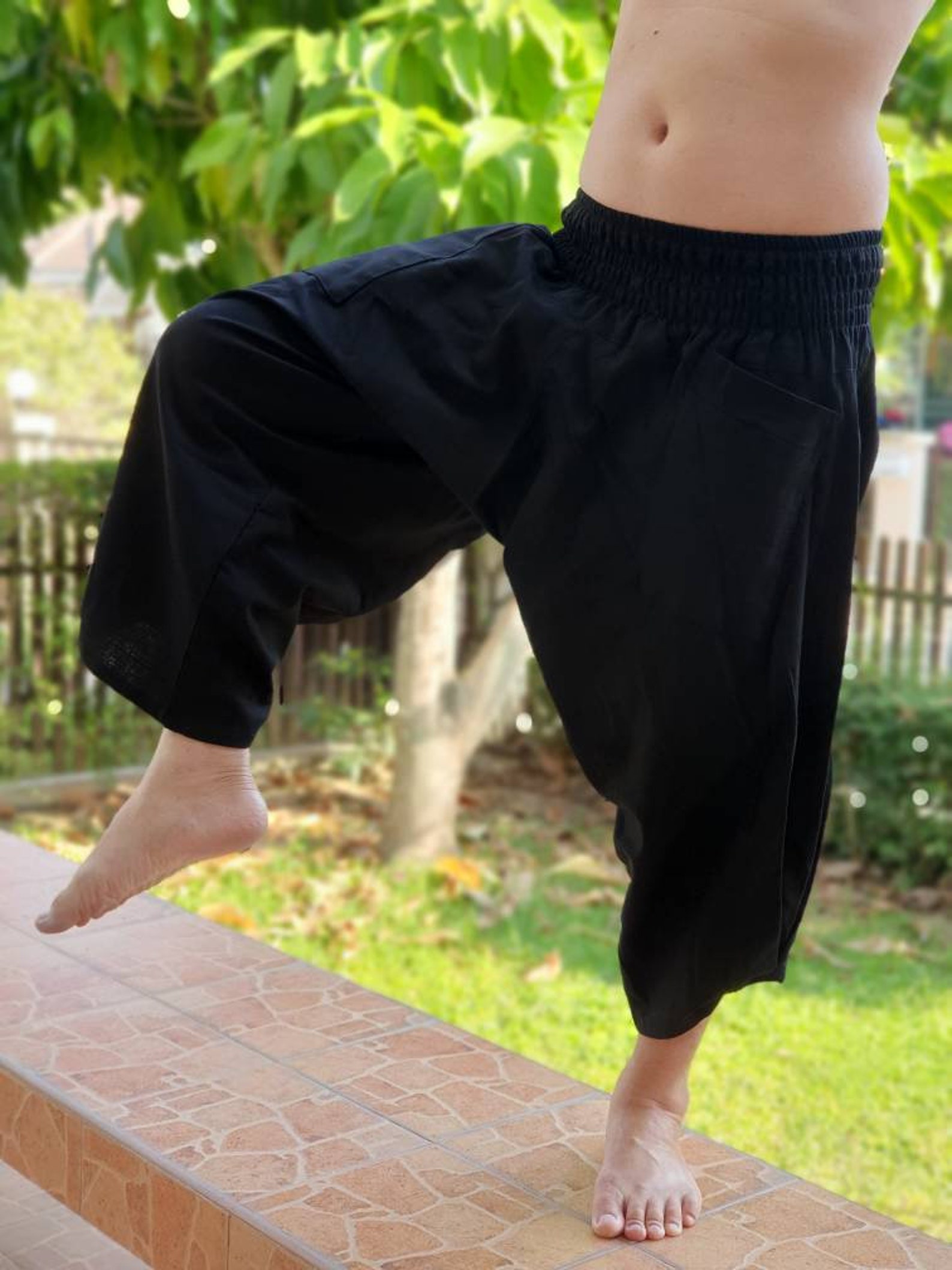 XL0040 Cotton 100% XL Size Samurai pants Handmade pantsSmock | Etsy