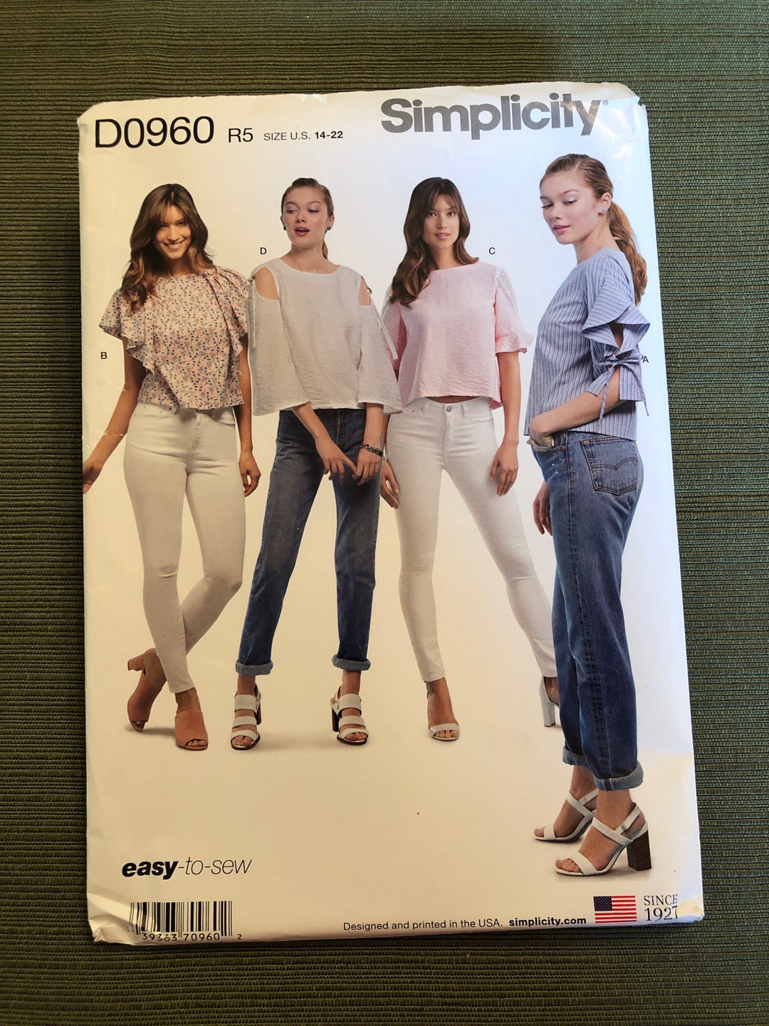 Uncut Factory Fold Sewing Pattern Simplicity D0960 Sizes 14 16 18 20 22 ...