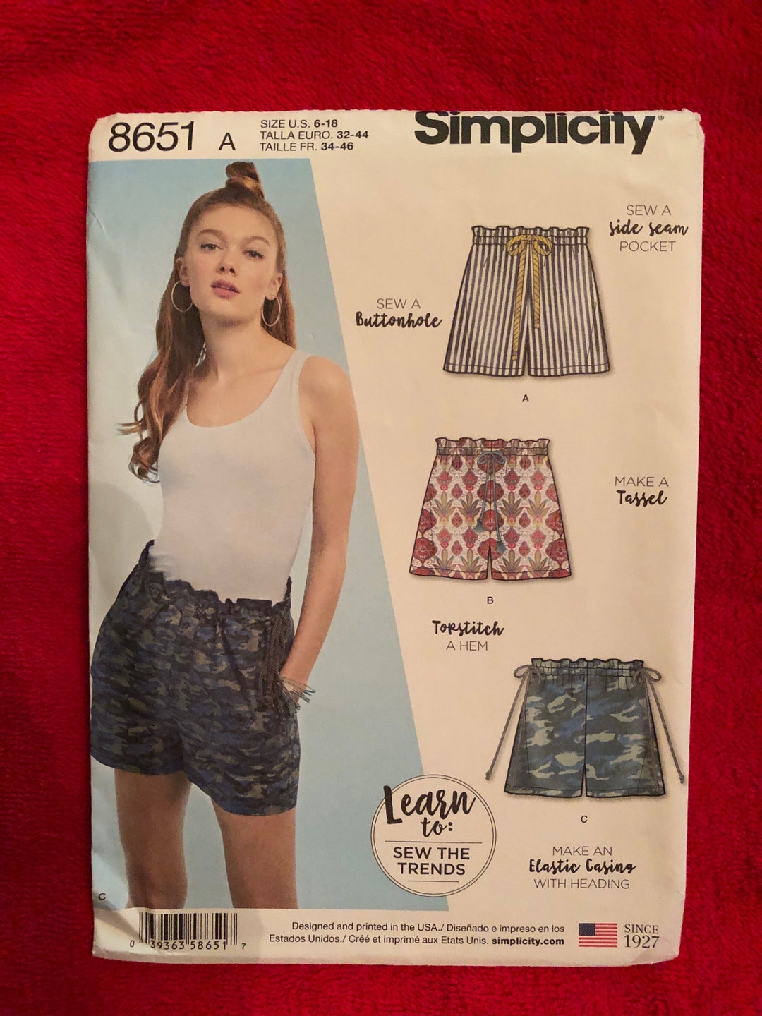 Uncut Factory Fold Sewing Pattern Simplicity 8651 Learn to Sew the ...