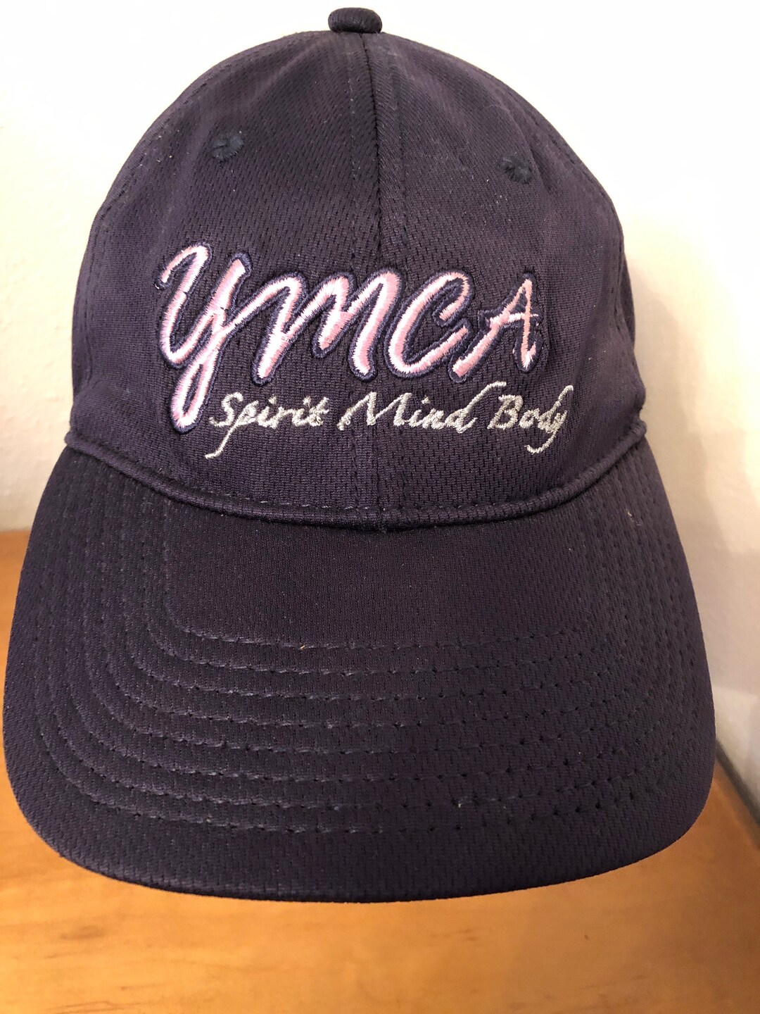 Vintage Blue With Pink Thread YMCA Baseball Cap Silver Thread Spirit ...