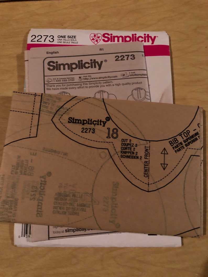 Uncut Factory Fold Sewing Pattern Simplicity 2273 One Size - Etsy