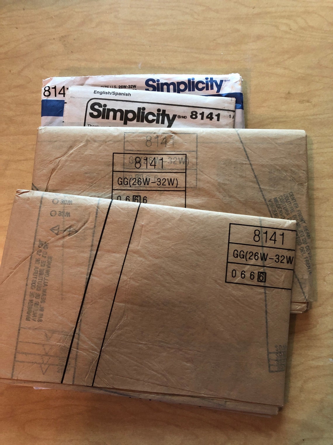 Uncut Factory Fold Sewing Pattern Simplicity 8141 Size 26W 28W - Etsy