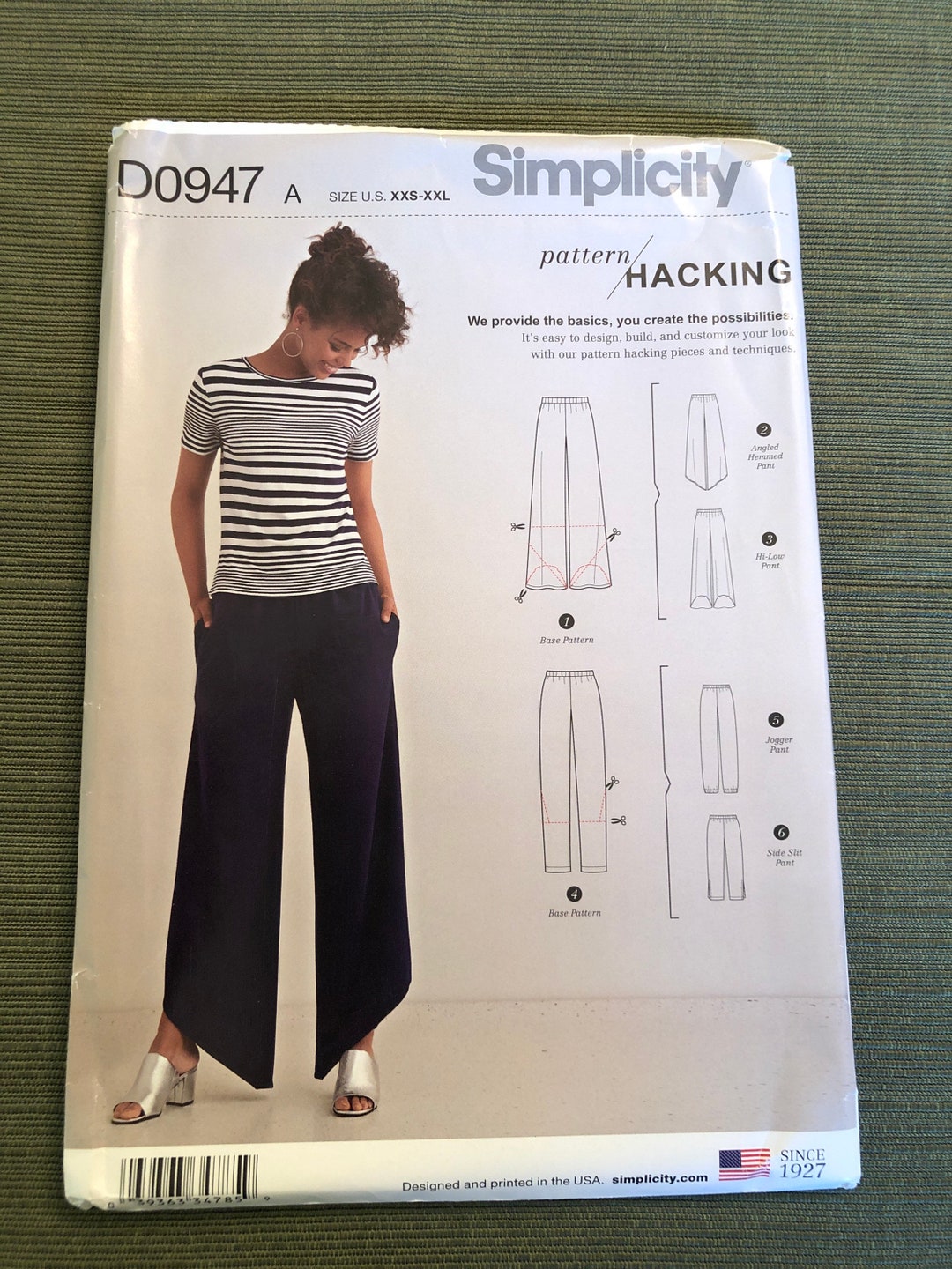 Uncut Factory Fold Sewing Pattern Simplicity D0947 Size XXS to XXL ...