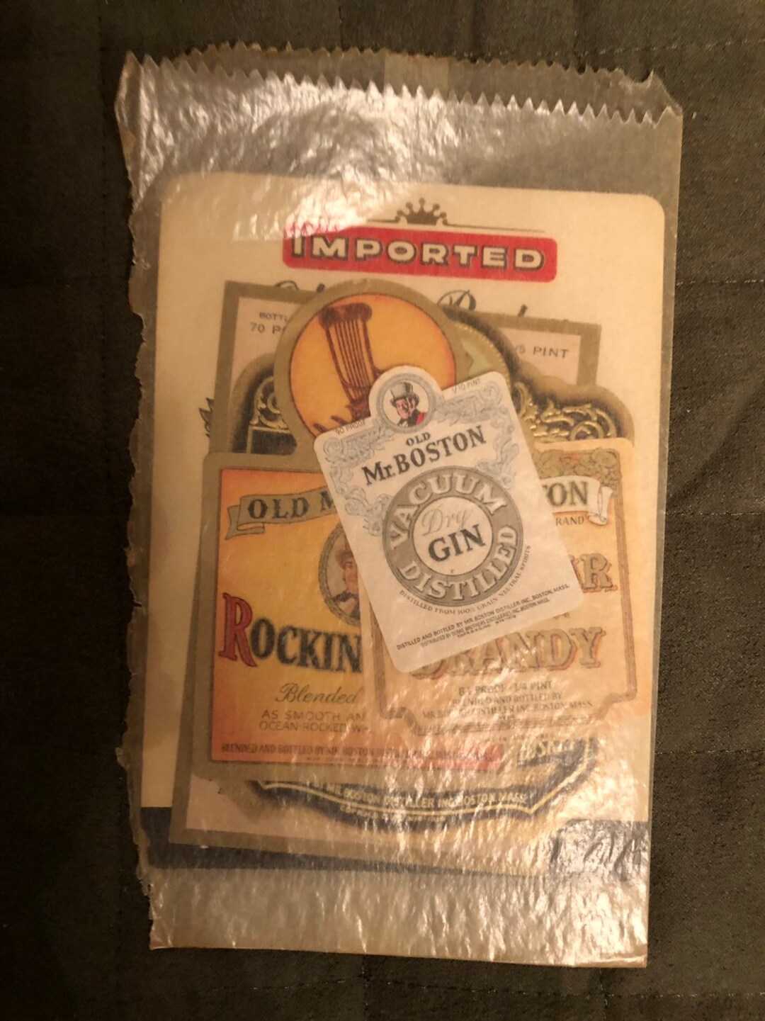 Lot of 6 Old Mr. Boston Labels for Decorating Decorate With Labels ...