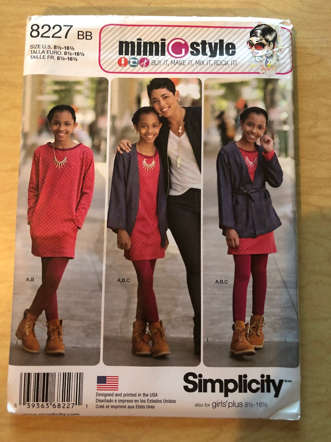 Uncut Factory Fold Sewing Pattern Simplicity 8227 Mimi G Style Sizes 8 ...