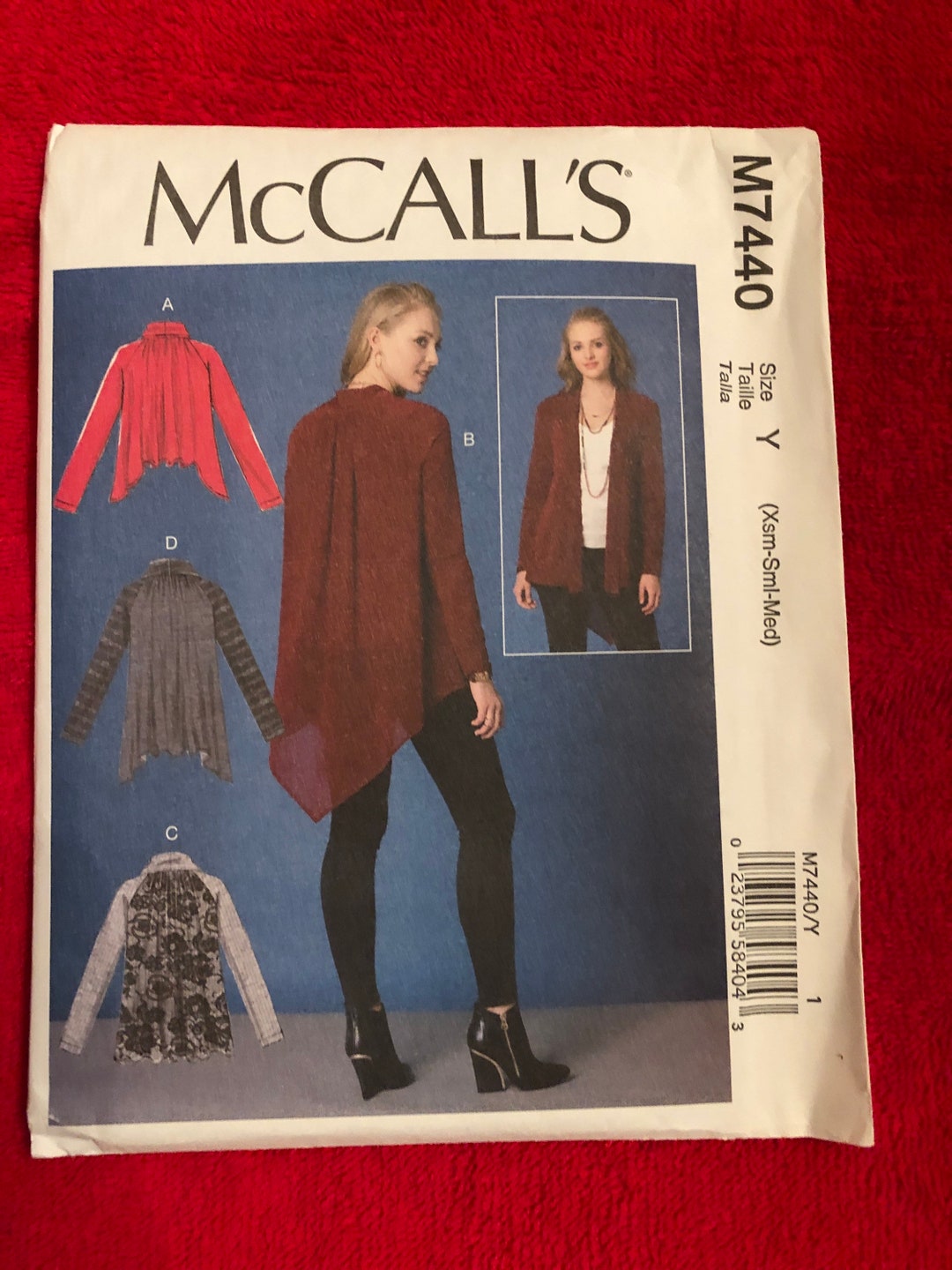 Uncut Factory Fold Sewing Pattern Mccall's M7440 Sizes XS S M Sizes 4 6 ...