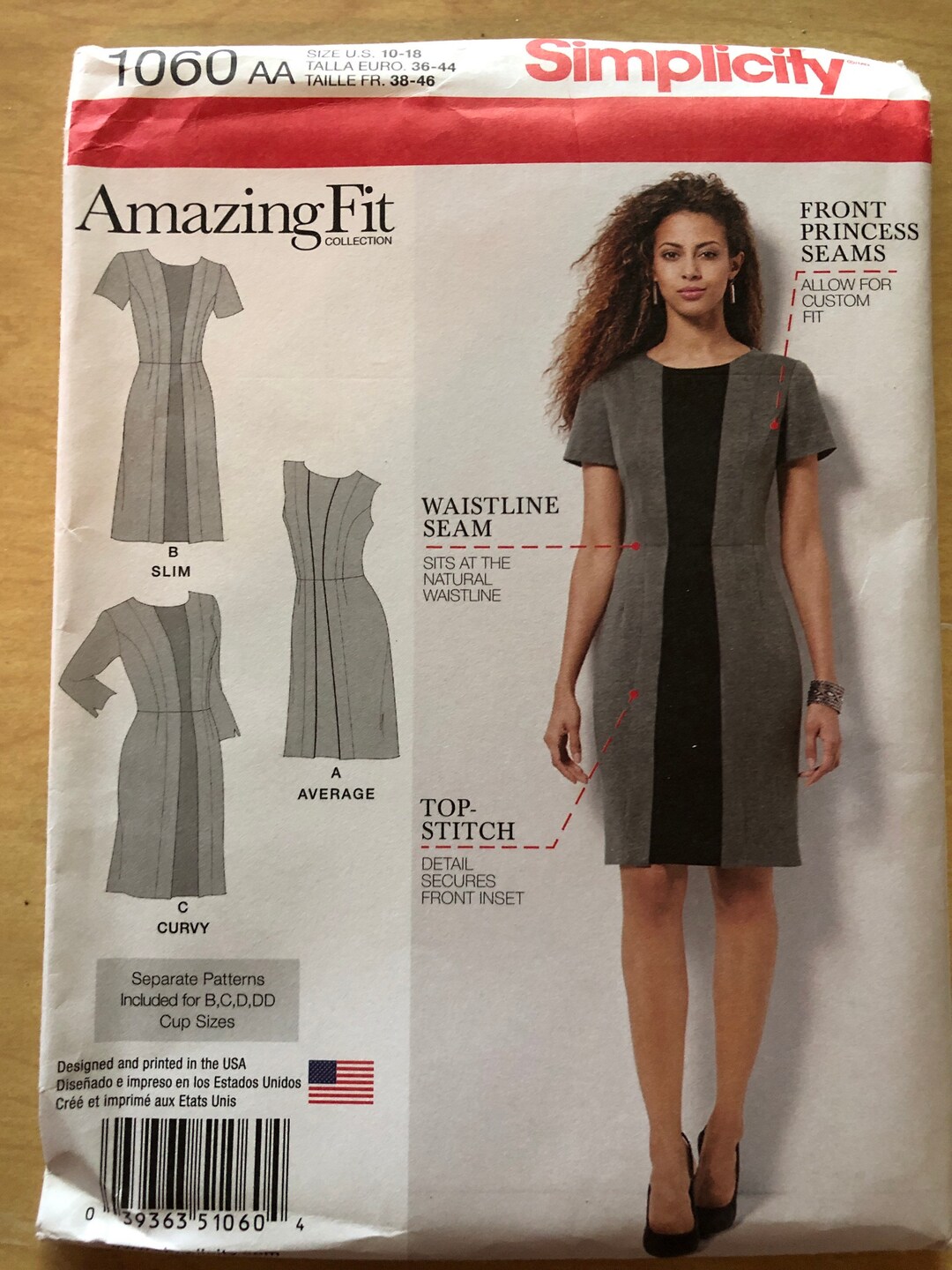 Uncut Factory Fold Sewing Pattern Simplicity 1060 Sze 10 12 14 16 18 ...